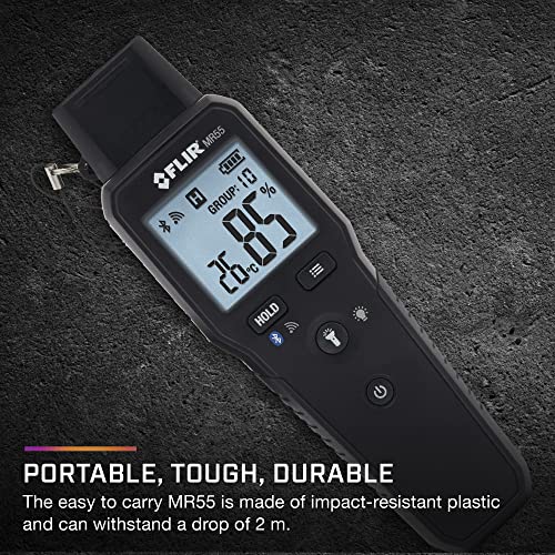 FLIR MR55 - Pin Moisture Meter with Bluetooth for Instant Data Sharing via the FLIR Tools® Mobile app.