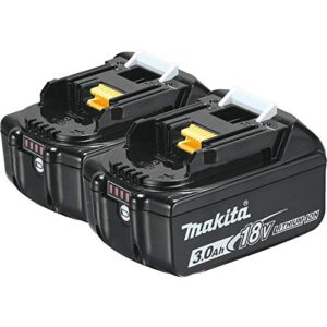 makita bl1830b-2 18v lxt 3 ah lithium-ion battery (2-pack)