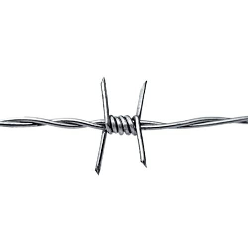 Real Barbed Wire 25ft 18 Gauge - Great for Crafts, Fences, and Critter Deterrent