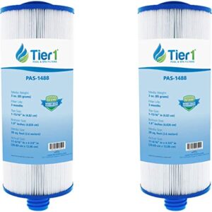 tier1 pool & spa filter cartridge 2-pk | replacement for saratoga spa, pleatco psg27.5, filbur fc-0194, sd-00016 and more | 28 sq ft pleated fabric filter media