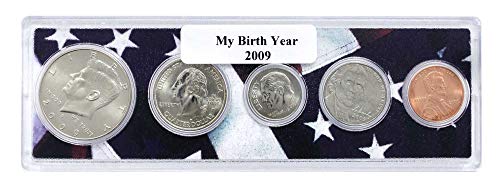 2009-5 Coin Birth Year Set in American Flag Holder Uncirculated