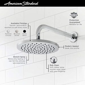 American Standard 1660527.243 Studio S 1-Spray 8 in. Single Wall Mount Fixed Rain Shower Head, Matte Black