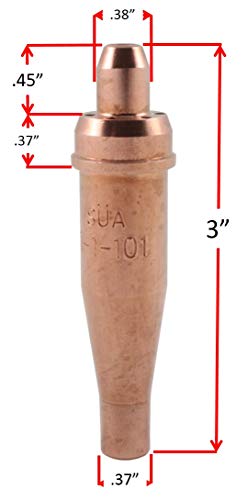 Heavy Duty Oxy-Fuel Torch Replacement for Victor with Check Valves + Cutting Tip + Welding Tip + Heating Tip (Acetylene)