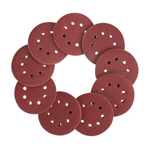 workpro 80-piece sanding disc set，5-inch 8-hole hook and loop sanding discs, 60/80/100/120/180/240/320/400 assorted grits sandpaper for random orbital sander, w124097a