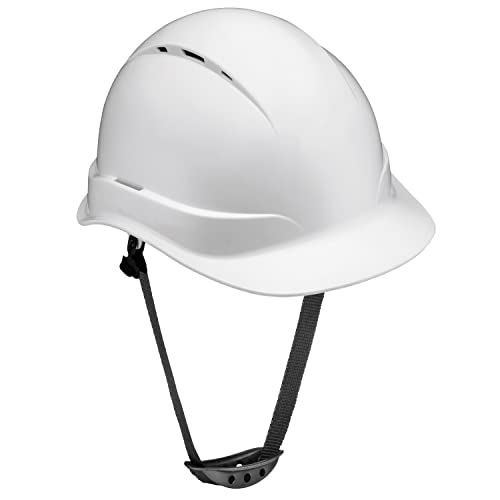 ACERPAL Cap Style Vented White Solid Color OSHA Hard Hat with 6 Point Suspension