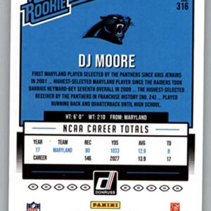 2018 Donruss Football #316 DJ Moore RC Rookie Card Carolina Panthers Rated Rookie Official NFL Trading Card