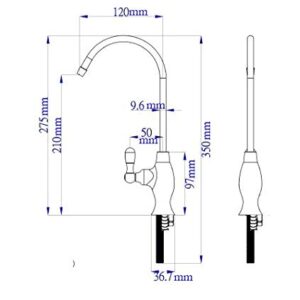 Air Gap 3 Line Lead-Free RO Faucet Drinking Water Filtration Reverse Osmosis Faucet (Brushed Nickel) NSF Certified