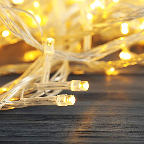 XUNXMAS 109ft 300 LED Christmas String Lights Indoor Outdoor, 8 Modes Christmas Tree Lights, Connectable Waterproof Twinkle Fairy Lights for Bedroom Party Patio Christmas Tree Decor(Warm White)