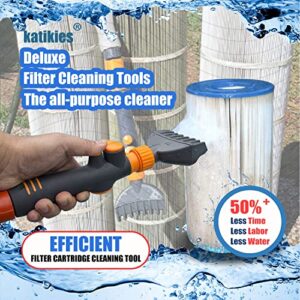 katikies Pool Cartridge Filter Cleaner Tool, Filter Cleaning Wand for Spa & Hot Tub