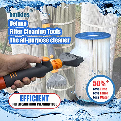 katikies Pool Cartridge Filter Cleaner Tool, Filter Cleaning Wand for Spa & Hot Tub