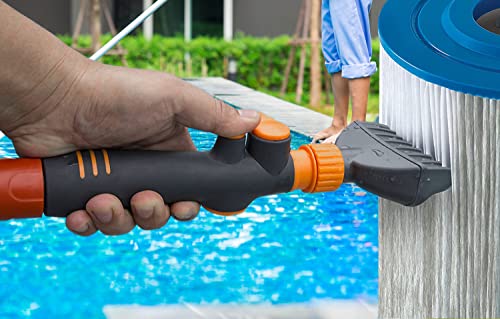 katikies Pool Cartridge Filter Cleaner Tool, Filter Cleaning Wand for Spa & Hot Tub