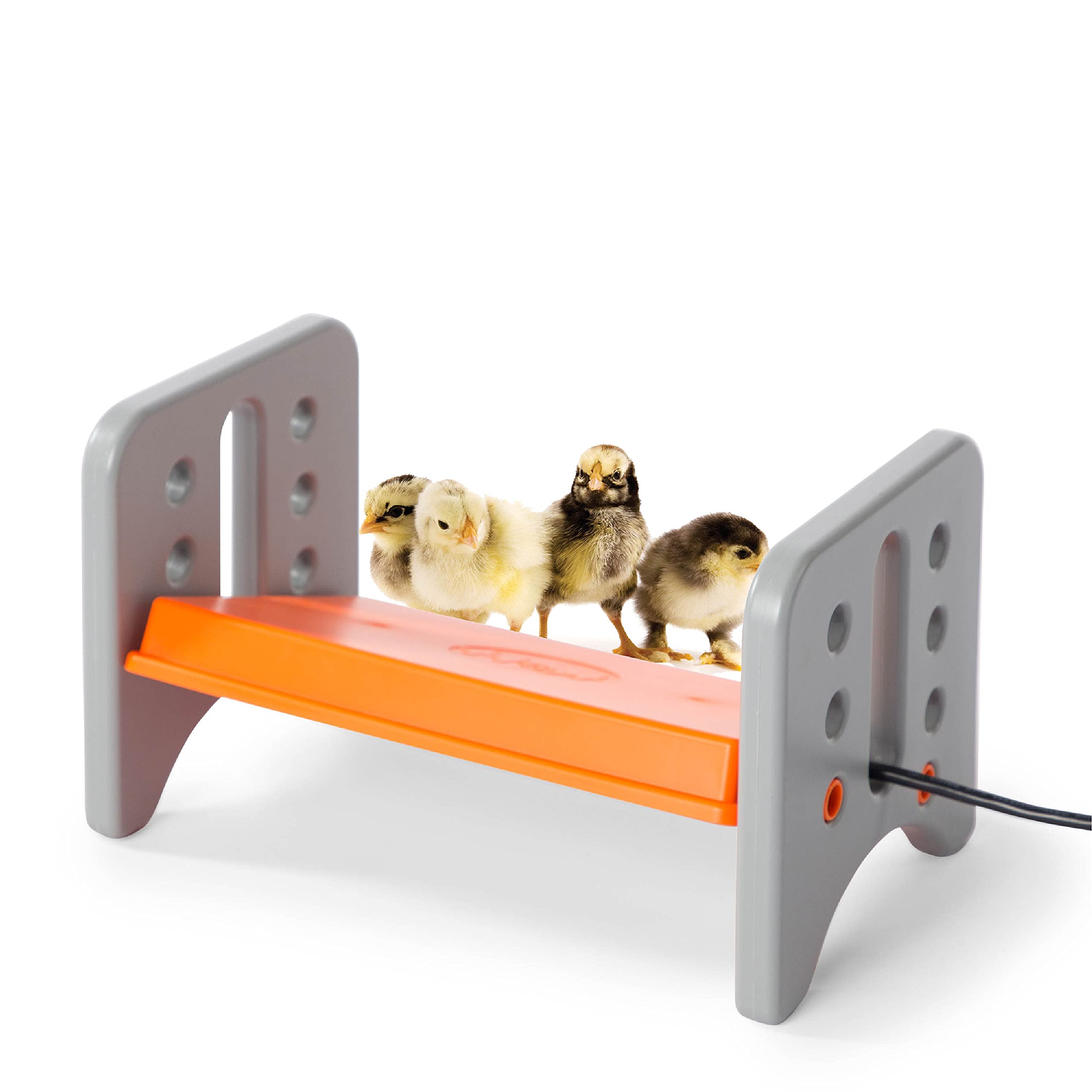 K&H Pet Products Thermo Chicken Brooder, Brooder Heater for Chicks, Chick Brooder Plate, Safe Alternative to Heat Lamp for Chickens - Gray/Orange Small 8 X 13.5 X 8 Inches