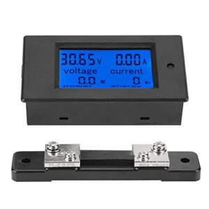 peacefair pzem-051 lcd display dc 6.5-100v digital electric power energy voltage current meter power energy battery monitor amperage meter gauge with built-in shunt(50a shunt)