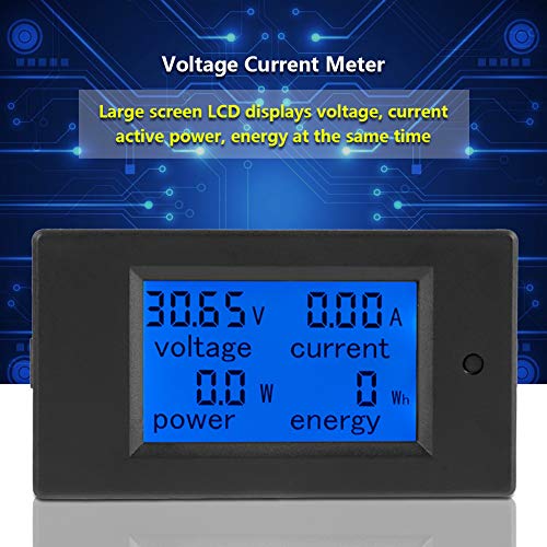 PEACEFAIR PZEM-051 LCD Display DC 6.5-100V Digital Electric Power Energy Voltage Current Meter Power Energy Battery Monitor Amperage Meter Gauge with Built-in Shunt(50A Shunt)