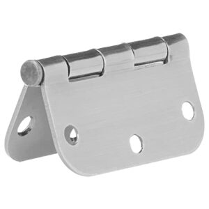 Amazon Basics Interior Door Hinge, Rounded, 3.5 x 3.5 Inch, Satin Nickel - Pack of 18