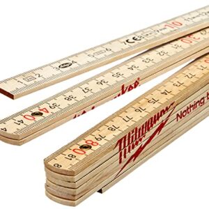 Milwaukee 0 Wooden Slim Folding Ruler 2 m