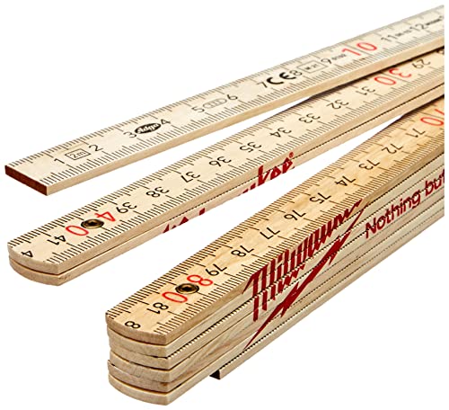 Milwaukee 0 Wooden Slim Folding Ruler 2 m