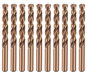 cobalt drill bit set 11/32 in. 10pcs hss m35 jobber length twist drill steel metal