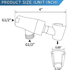 G-Promise Solid Metal Shower Head Holder for Hand Held Showerhead, Adjustable Bracket, Shower arm Adapter, Universal Shower Arm Mount,Oil-Rubbed Bronze Finish