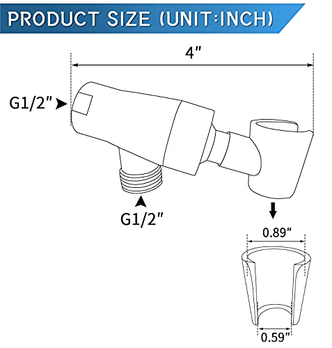 G-Promise Solid Metal Shower Head Holder for Hand Held Showerhead, Adjustable Bracket, Shower arm Adapter, Universal Shower Arm Mount,Oil-Rubbed Bronze Finish