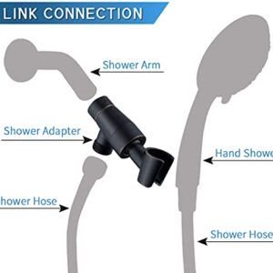 G-Promise Solid Metal Shower Head Holder for Hand Held Showerhead, Adjustable Bracket, Shower arm Adapter, Universal Shower Arm Mount,Oil-Rubbed Bronze Finish