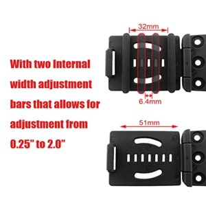 YCYU 2-Pack Knife Belt Clip Outdoor Loops Gun Blade Sheath Tool Lock with Mounting Hardware, Mag Pouches Sheath Holster, Universal Utility EDC Belt Clip Camping DIY Clip Gun Holsters(Black)