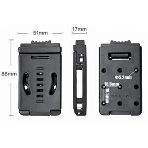 YCYU 2-Pack Knife Belt Clip Outdoor Loops Gun Blade Sheath Tool Lock with Mounting Hardware, Mag Pouches Sheath Holster, Universal Utility EDC Belt Clip Camping DIY Clip Gun Holsters(Black)