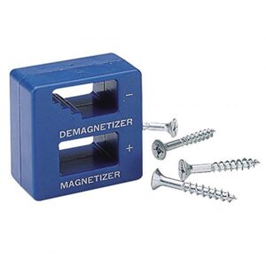 Katzco Precision Demagnetizer-Magnetizer - Pack of 3 Colors - Black, Red, Blue - for Screwdrivers, Small Tools, Small, Big Screws, Drills, Drill Bits, Sockets, Nuts, Bolts, Nails, Construction Tools