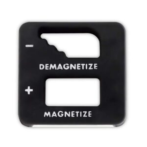 Katzco Precision Demagnetizer-Magnetizer - Pack of 3 Colors - Black, Red, Blue - for Screwdrivers, Small Tools, Small, Big Screws, Drills, Drill Bits, Sockets, Nuts, Bolts, Nails, Construction Tools