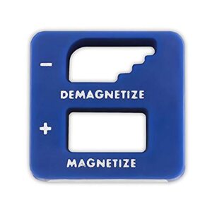 Katzco Precision Demagnetizer-Magnetizer - Pack of 3 Colors - Black, Red, Blue - for Screwdrivers, Small Tools, Small, Big Screws, Drills, Drill Bits, Sockets, Nuts, Bolts, Nails, Construction Tools