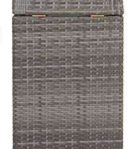 Safavieh Outdoor Collection Serapis Grey Wicker Trash Bin