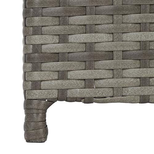 Safavieh Outdoor Collection Serapis Grey Wicker Trash Bin