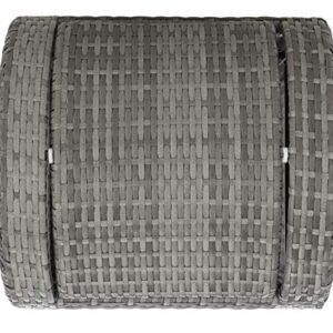 Safavieh Outdoor Collection Serapis Grey Wicker Trash Bin