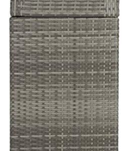 Safavieh Outdoor Collection Serapis Grey Wicker Trash Bin