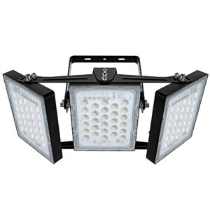 stasun led flood light outdoor, 150w 13500lm outdoor lighting, 6000k daylight white, ip66 waterproof outside floodlight exterior security light with 3 adjustable heads for yard, street, parking lot