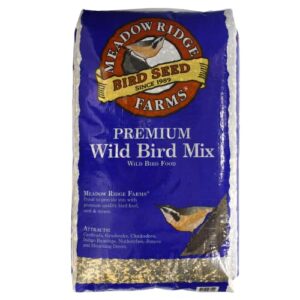 meadow ridge farms premium wild bird seed mix, 40-pound bag