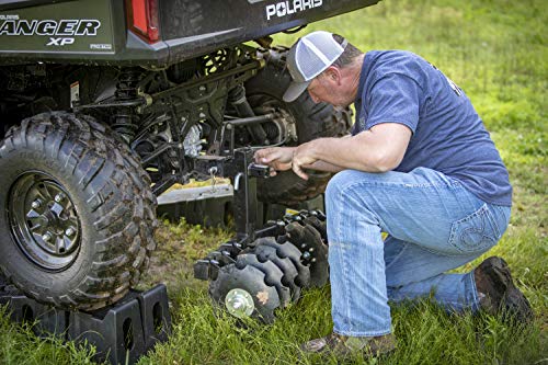 Battle Armor Designs Big Buck 32" Cut Width UTV Disc Plow Harrow with Universal 2" Receiver Mount, Cultivates 1 to 2 Acres