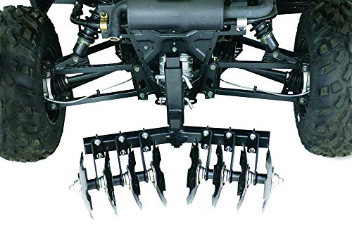 Battle Armor Designs Big Buck 32" Cut Width UTV Disc Plow Harrow with Universal 2" Receiver Mount, Cultivates 1 to 2 Acres