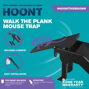 Hoont Walk The Plank Bucket Mouse Trap, Includes 2 Ramps - Commercial Grade Humane Mouse Trap Killer, Mice Exterminator Control - Upgrade