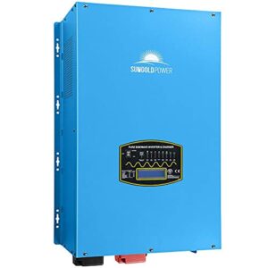 sungoldpower 15000w 48v inverter charger, input 240v ac,output 120/240v split phase pure sine wave inverter, low frequency inverter, heavy duty inverter for off grid system（mppt excluded）