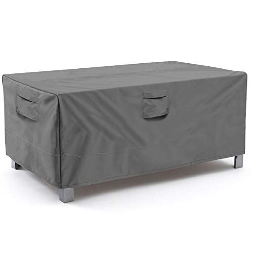 Vailge Veranda Rectangular/Oval Patio Table Cover, Heavy Duty and Waterproof Outdoor Lawn Patio Furniture Covers, X-Large Grey