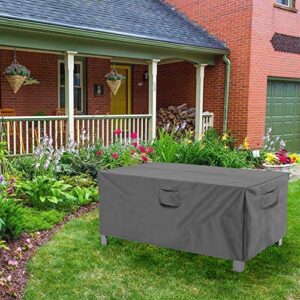 Vailge Veranda Rectangular/Oval Patio Table Cover, Heavy Duty and Waterproof Outdoor Lawn Patio Furniture Covers, X-Large Grey