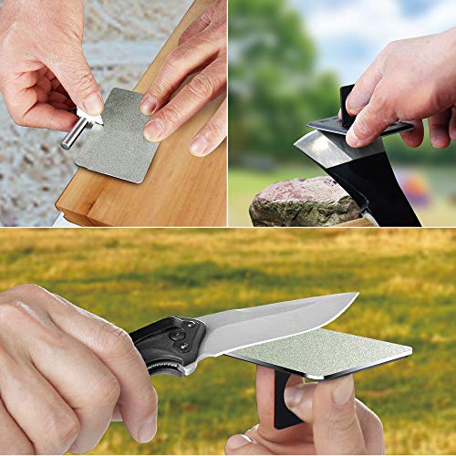 SHARPAL 116N Pocket Diamond Sharpening Card Stone (Coarse 325/Fine 600/Extra Fine1200) Kit Garden Tool File Survival Knife Sharpener