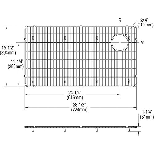 Elkay Crosstown CTXBG2815 Stainless Steel Bottom Grid