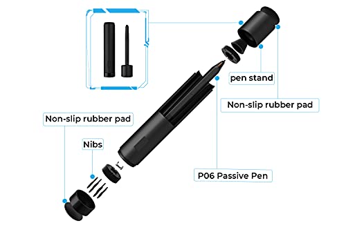 XP-PEN Artist12 11.6 Inch FHD Drawing Monitor Pen Display Graphic Monitor with PN06 Battery-Free Multi-Function Pen Holder and Glove 8192 Pressure Sensitivity