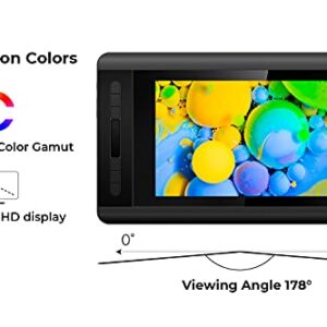 XP-PEN Artist12 11.6 Inch FHD Drawing Monitor Pen Display Graphic Monitor with PN06 Battery-Free Multi-Function Pen Holder and Glove 8192 Pressure Sensitivity