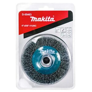 Makita 2 Piece - 4 Inch Crimped & Twist Wire Wheel Brush Set for 4.5" Grinders - Complete Conditioning for Metal - 4" x 5/8-Inch | 11 UNC