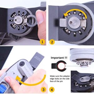 EZARC Titanium Oscillating Multitool Blades Extra-Long Power Cut Saw Blades Fast Cutting for Wood, Metal and Hard Material, 3-Pack