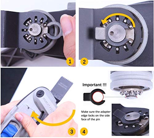 EZARC Titanium Oscillating Multitool Blades Extra-Long Power Cut Saw Blades Fast Cutting for Wood, Metal and Hard Material, 3-Pack