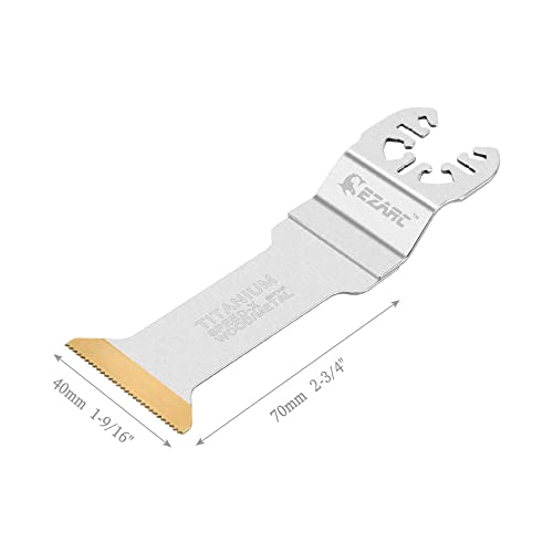 EZARC Titanium Oscillating Multitool Blades Extra-Long Power Cut Saw Blades Fast Cutting for Wood, Metal and Hard Material, 3-Pack